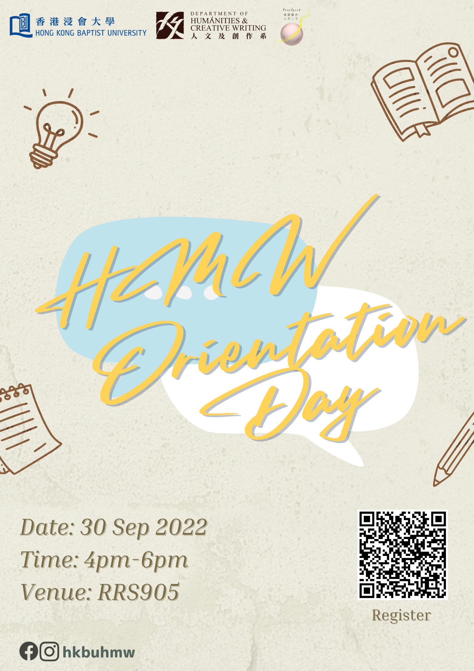 2022 HMW Orientation Day - Department of Humanities and Creative ...